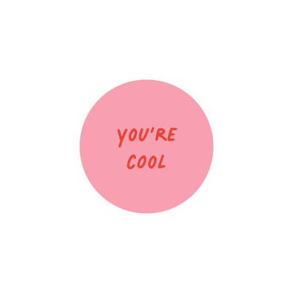 Aufkleber-Set - Sticker You're Cool grapefruit – Pappsalon